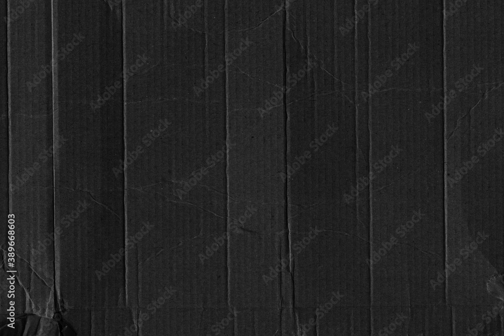 Black vintage rough sheet of carton. Recycled environmentally friendly ...