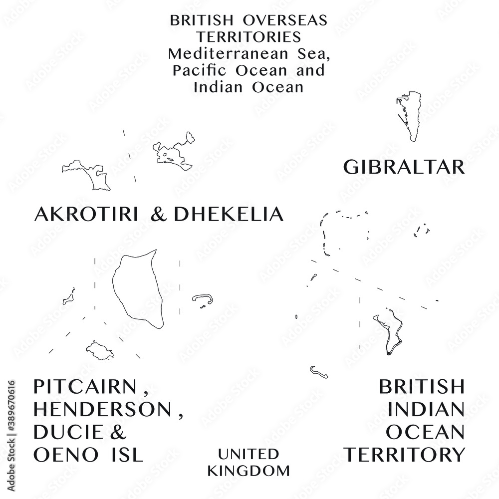 Map of the British Overseas Territories of the British Indian Ocean ...