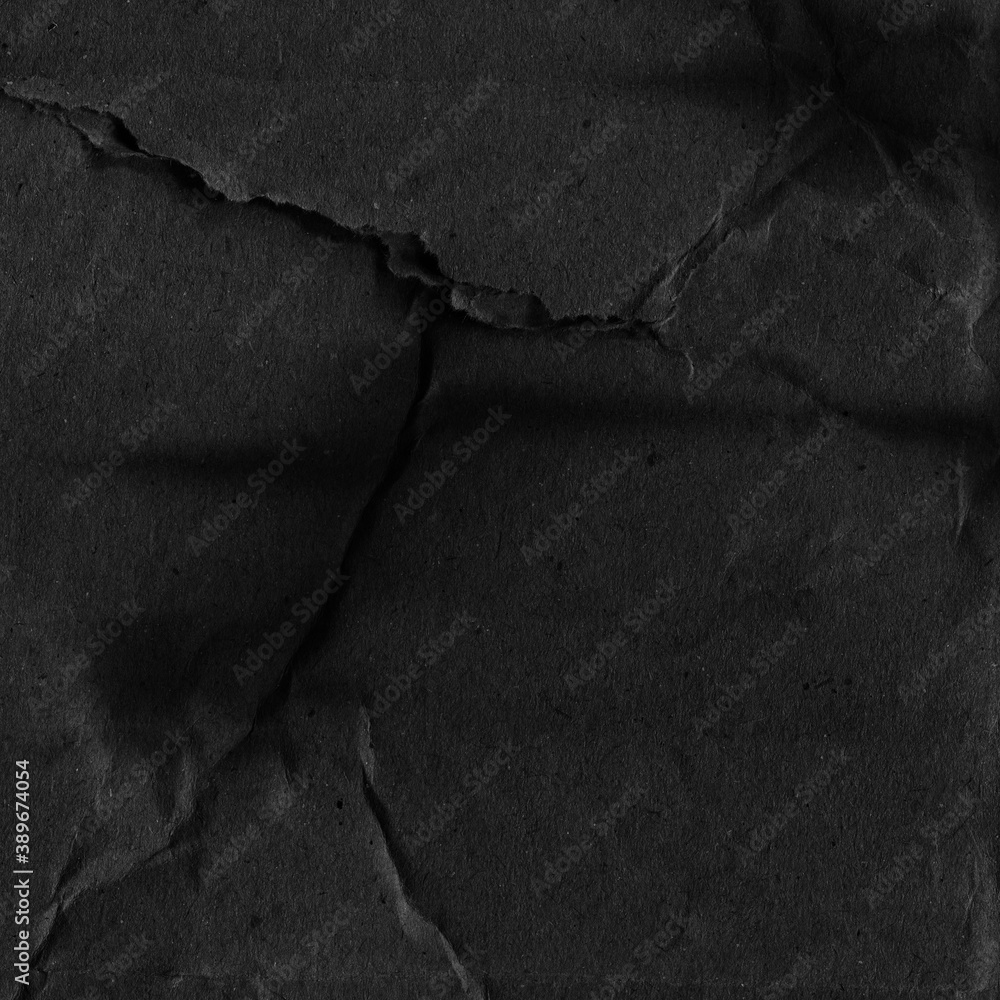 Black vintage rough sheet of carton. Recycled environmentally friendly ...