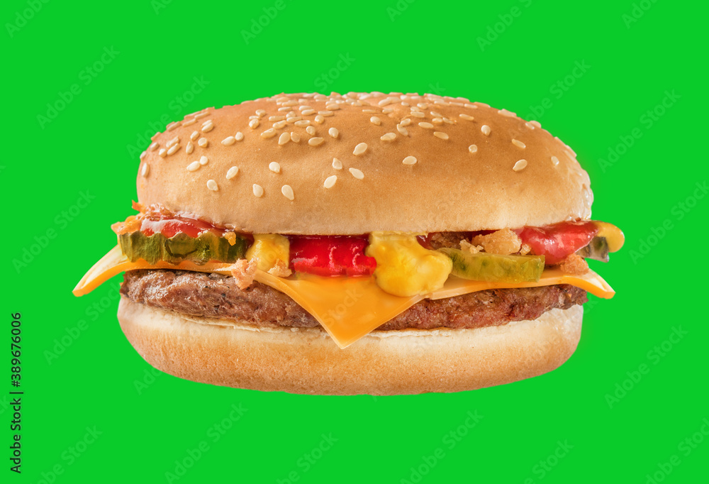 Poster Classic Hamburger - King , Fast Food - Cut Out Burger – Wall Art ...