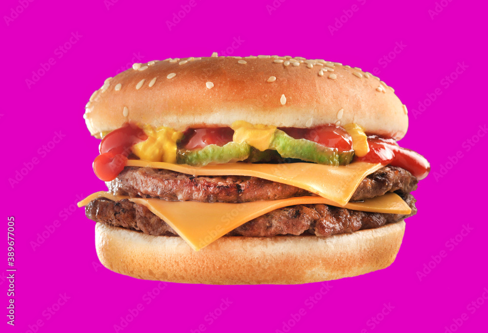 Tasty Burger - King ,Fast Food - Cut Out Burger Stock Photo | Adobe Stock