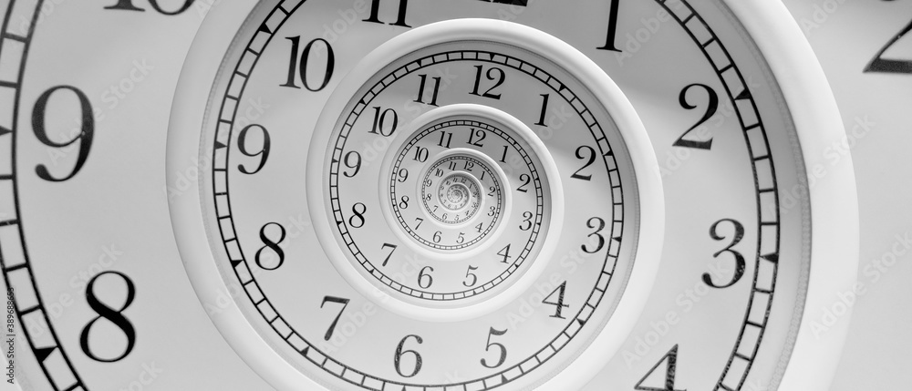 Abstract time spiral infinity clock Stock Photo | Adobe Stock