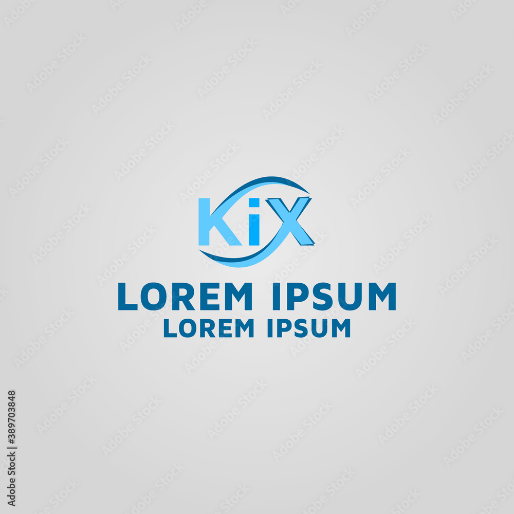 Letter KIX logo design idea Stock Vector | Adobe Stock