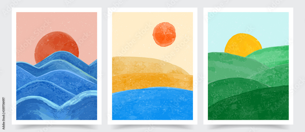 Vector illustration. Abstract contemporary aesthetic backgrounds set ...