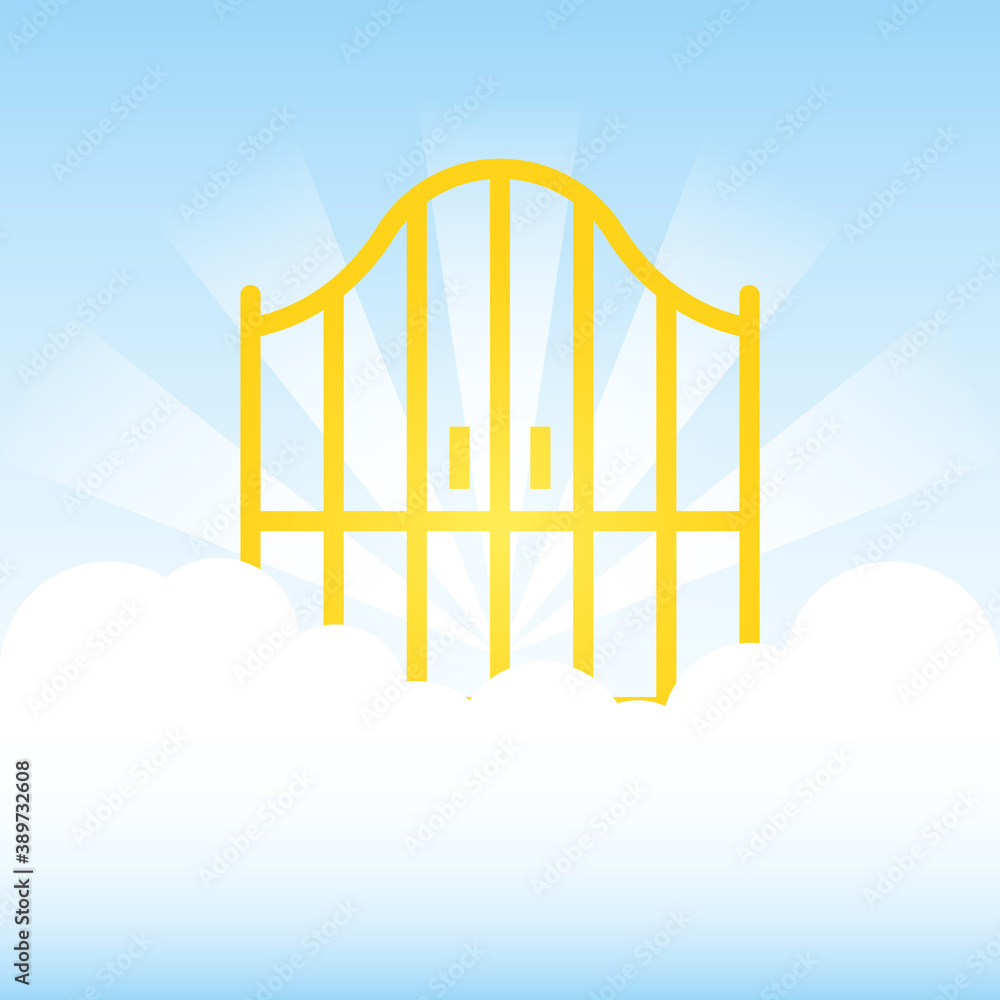 Heaven gate illustration. Clipart image. Stock Vector | Adobe Stock