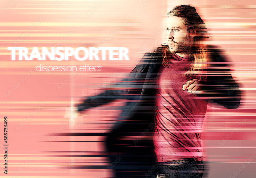 Dispersion Fade Photo Effect Stock Template | Adobe Stock