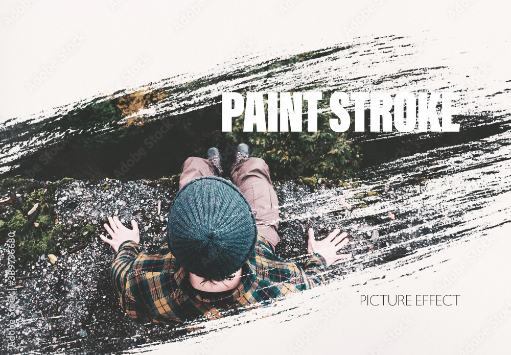 Paint Brush Stroke Photo Effect Stock Template | Adobe Stock