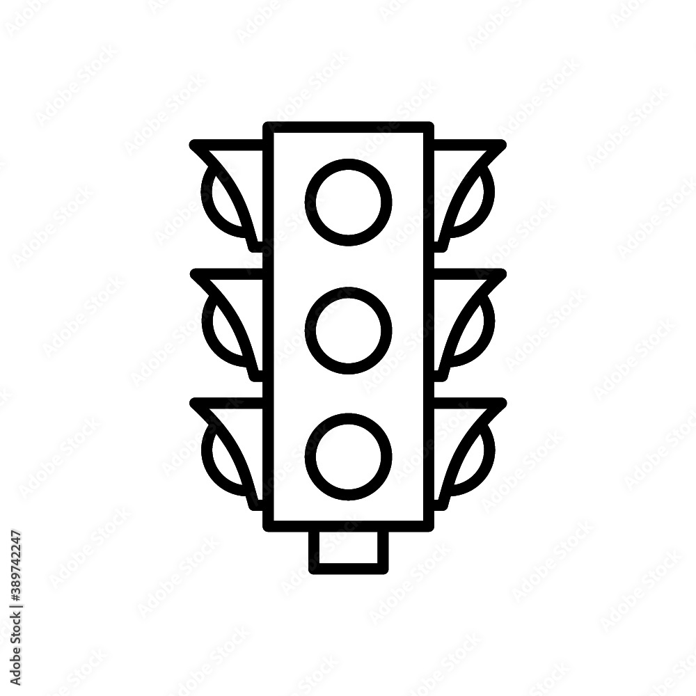 Traffic light outline icon Stock Vector | Adobe Stock