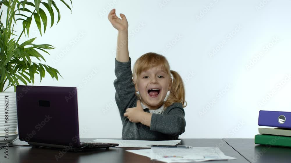 Back to School, online learning for kids, distance lesson, education at ...