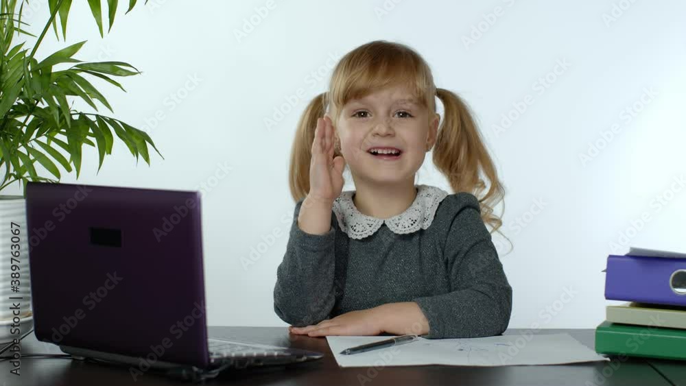 Back to School, online learning for kids, distance lesson, education at ...