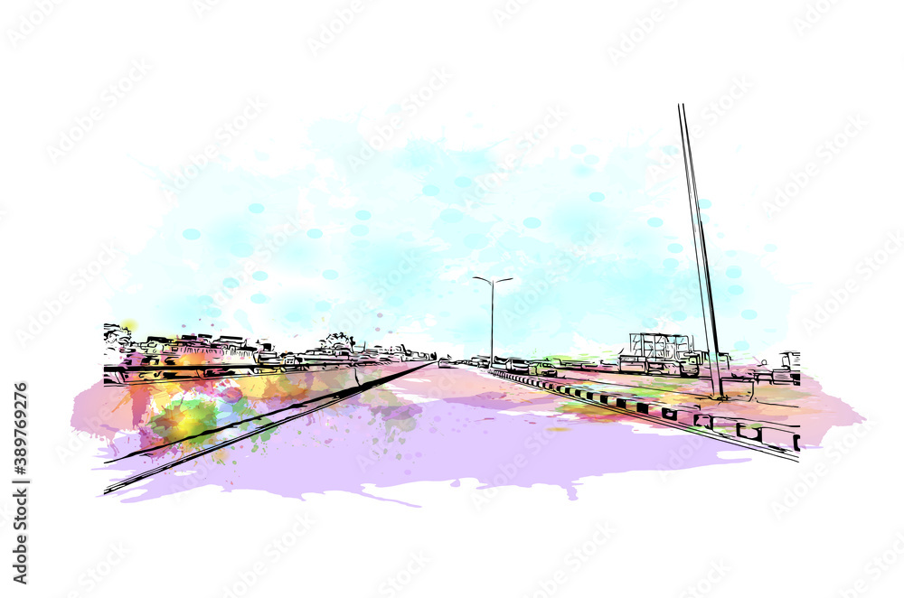 Building view with landmark of Chandigarh, the capital of the northern ...