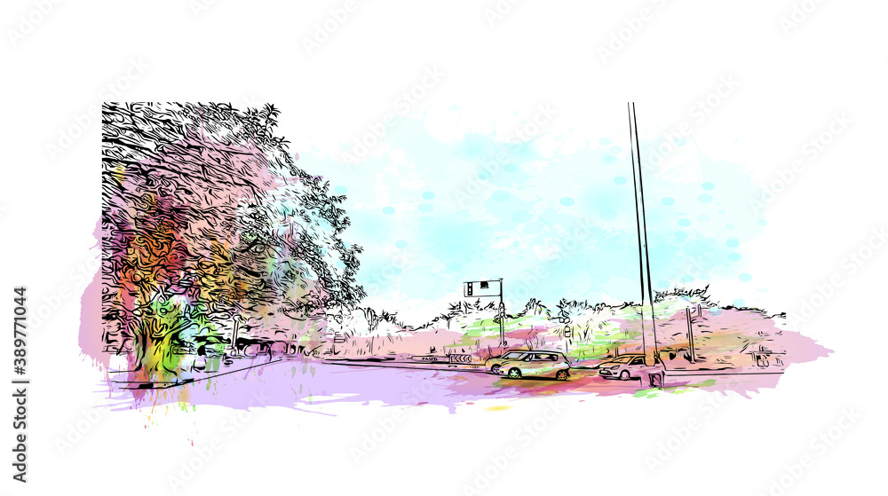Building view with landmark of Chandigarh, the capital of the northern ...