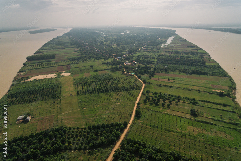 Koh Dach - Silk Island, Island on Mekong river in Phnom Penh Cambodia ...