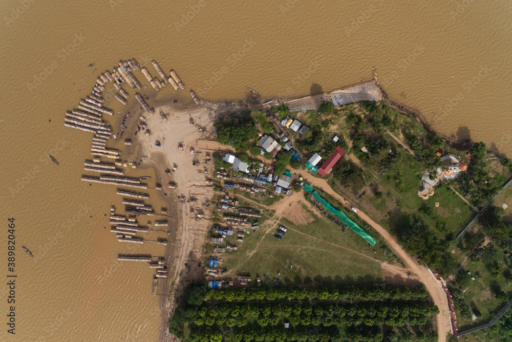 Koh Dach - Silk Island local beach, Island on Mekong river in Phnom ...