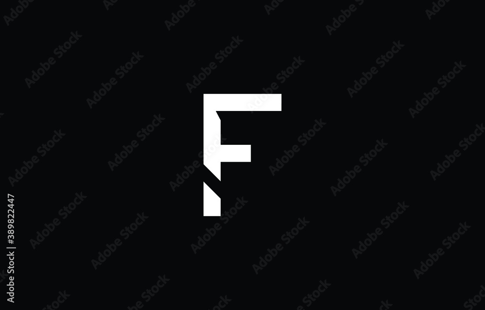 F logo design concept with background. Initial based creative minimal ...