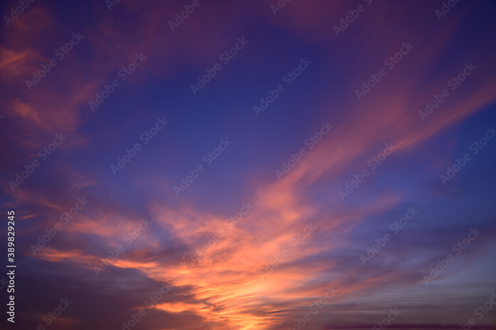 Sky and clouds In the evening sunset time Stock Photo | Adobe Stock