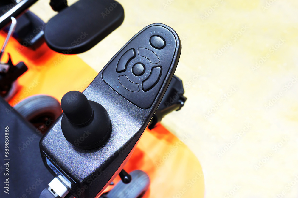 Wheelchair control panel. Automated vehicle for people with ...