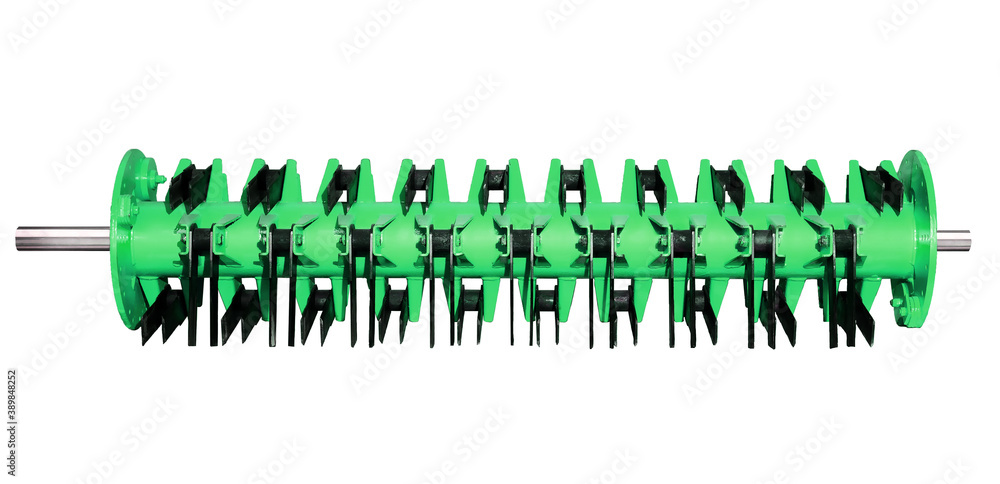 Green metal auger isolated on white background, copy space Stock Photo ...