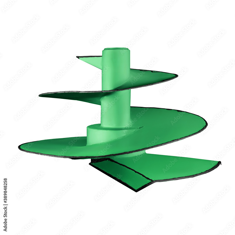 Green metal auger isolated on white background, copy space Stock Photo ...