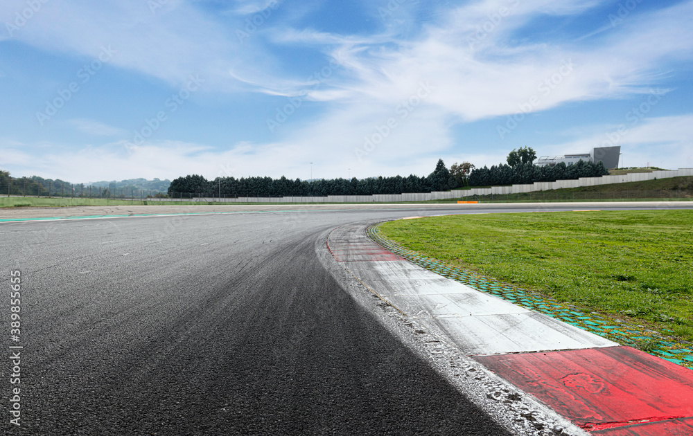 Point of view surface asphalt track motorsport circuit background turn ...