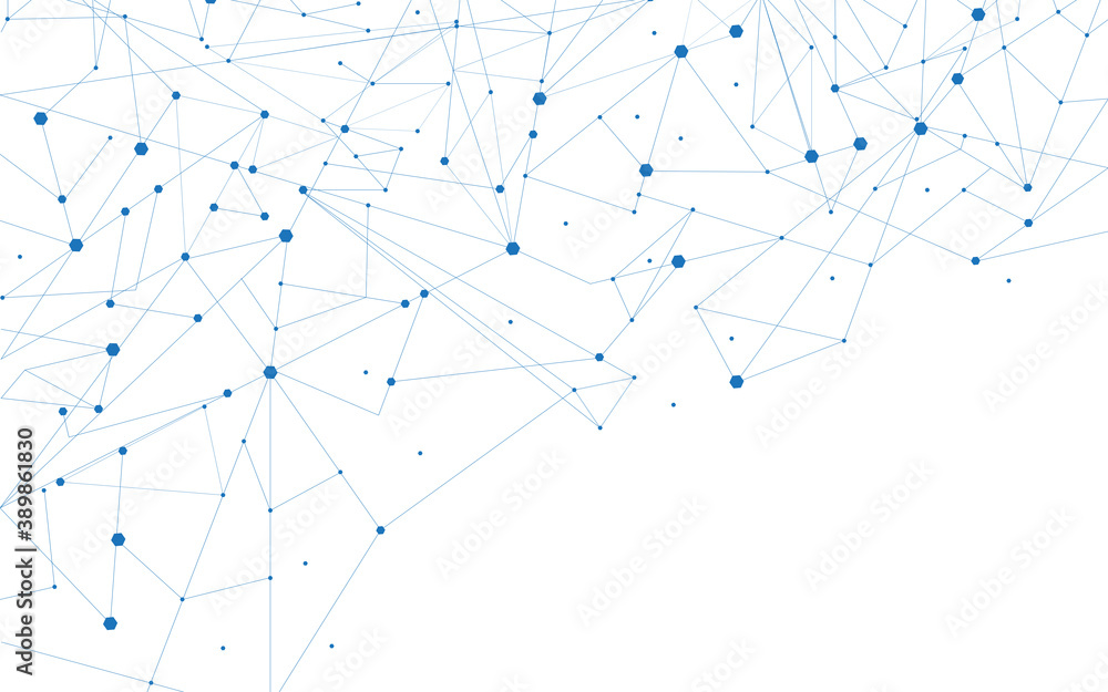 Network abstract connection isolated on white background. Network ...