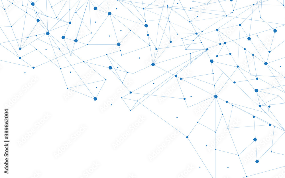 Network abstract connection isolated on white background. Network ...