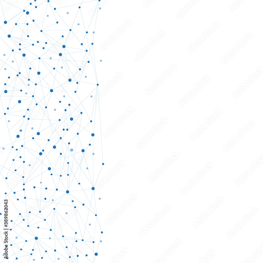 Network abstract connection isolated on white background. Network ...