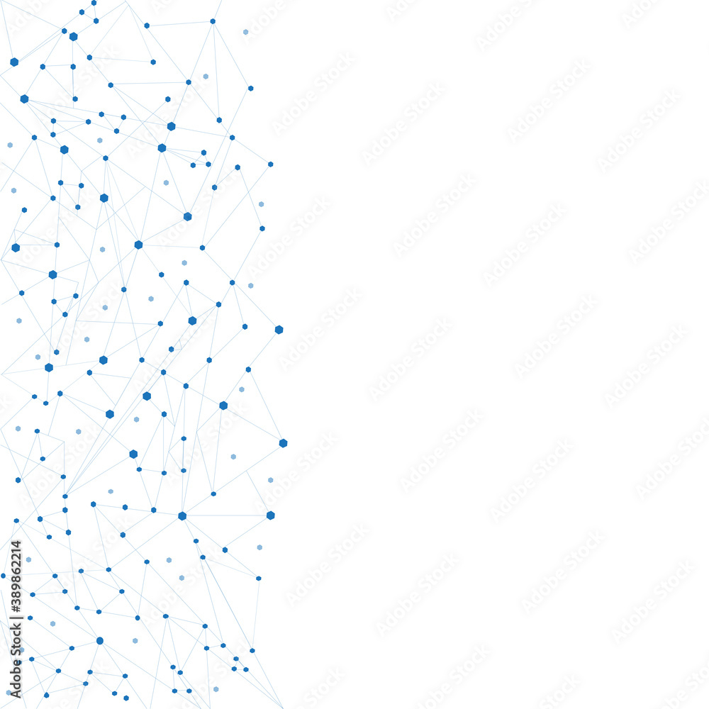 Network abstract connection isolated on white background. Network ...