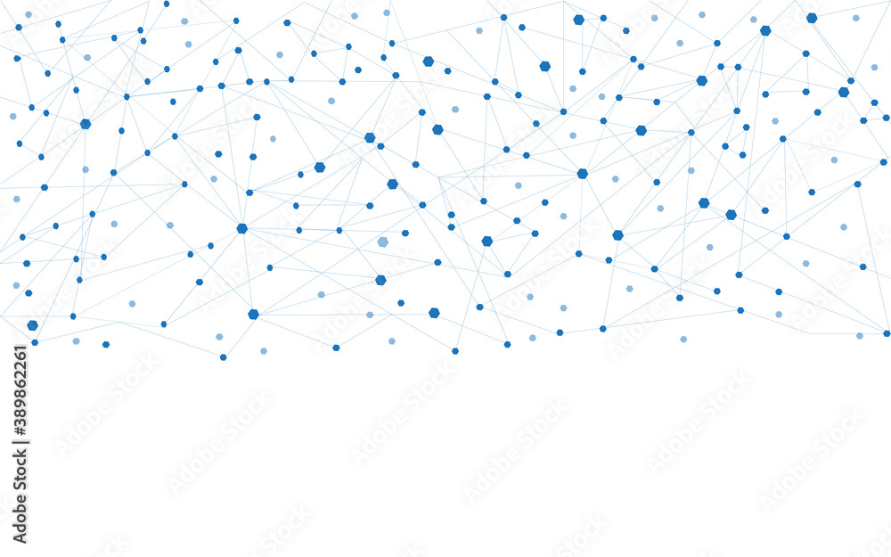 Network abstract connection isolated on white background. Network ...