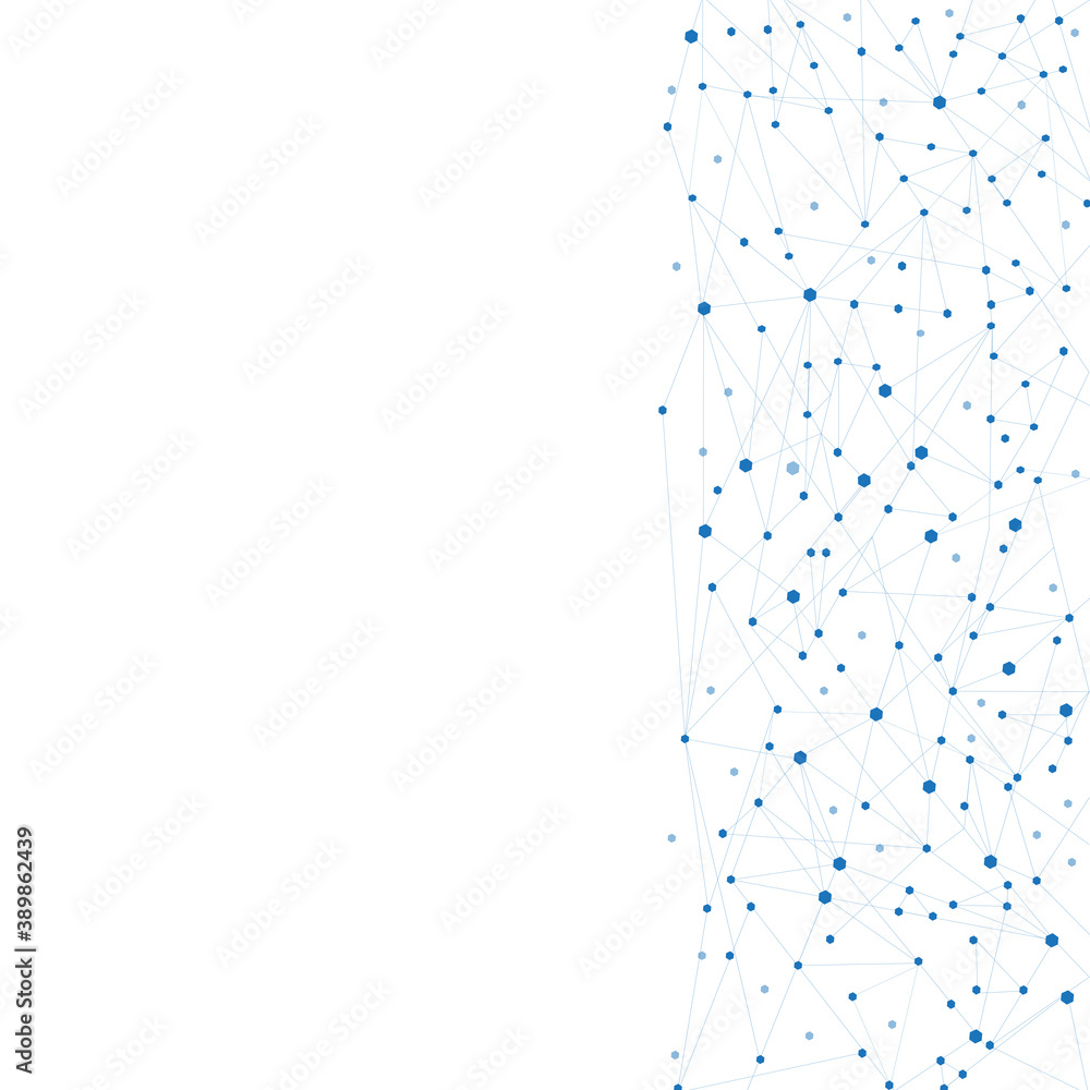 Network abstract connection isolated on white background. Network ...