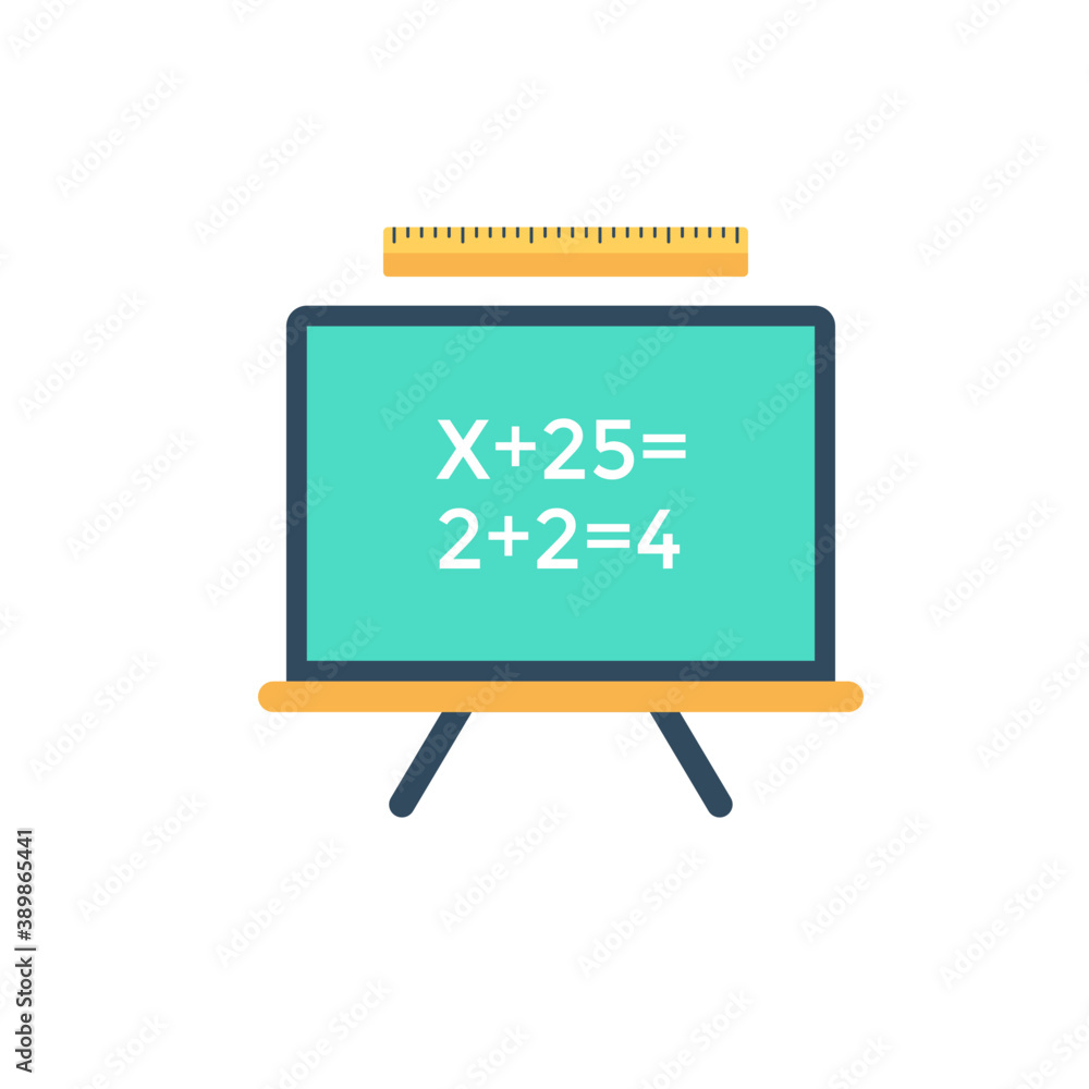 An icon showing basic steps of mathematics of primary level shown on ...