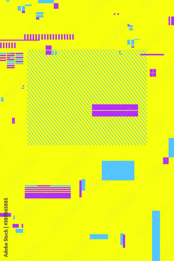 Futuristic Cyberpunk Vector Composition Glitch Texture Stock Vector ...