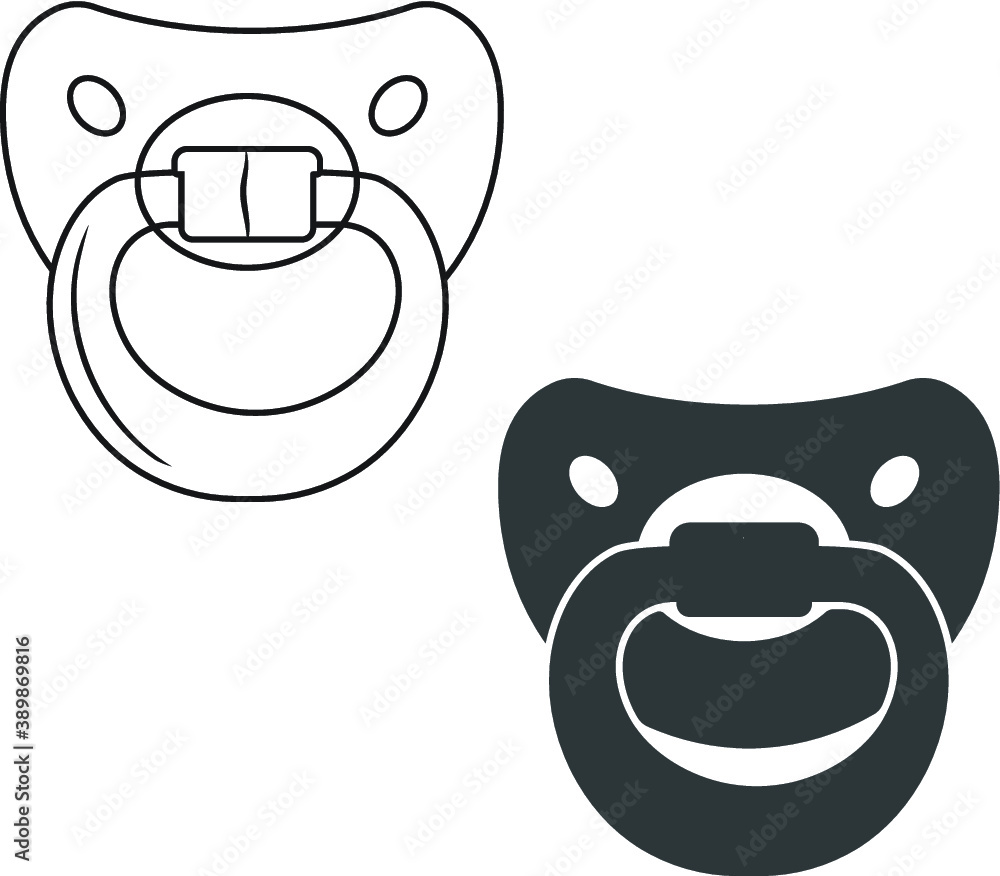 Pacifier icon, Baby pacifier, pacifier Baby pacifier SVG, baby bottle ...