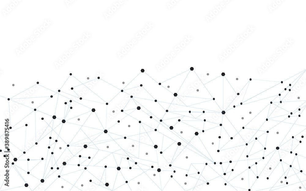 Network abstract connection isolated on white background. Network ...