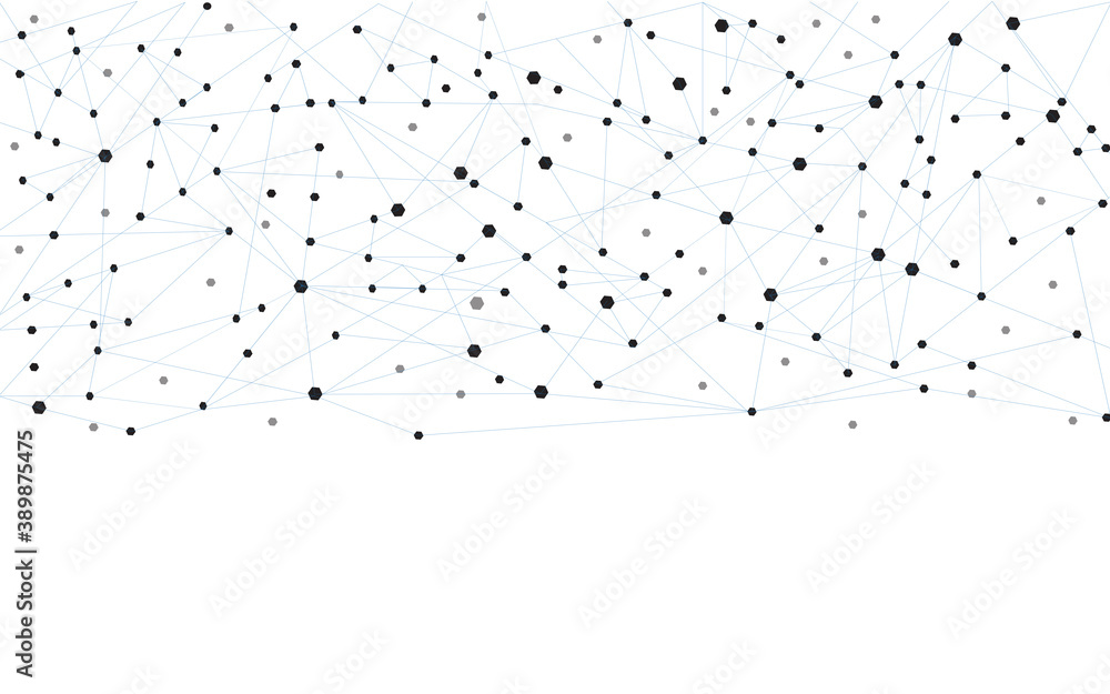 Network abstract connection isolated on white background. Network ...