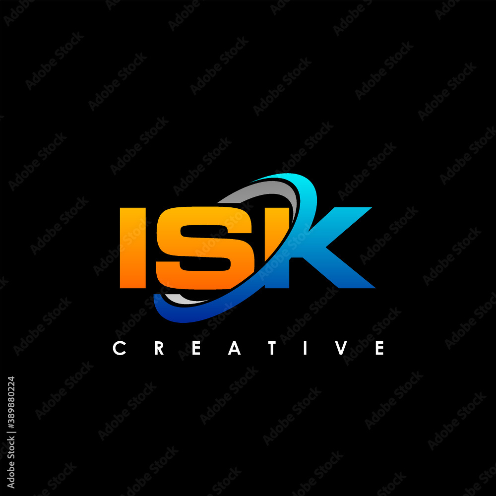 ISK Letter Initial Logo Design Template Vector Illustration Stock ...