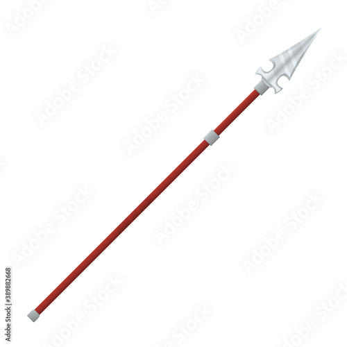 Medieval war type of weapon, concept icon pike old cold weapon flat ...