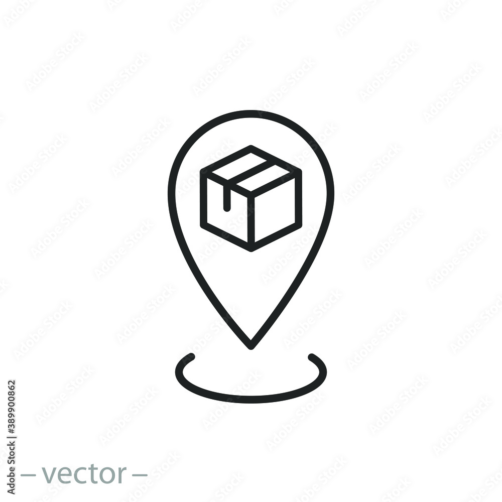 receive order in pick up and collection point, click and collect icon ...