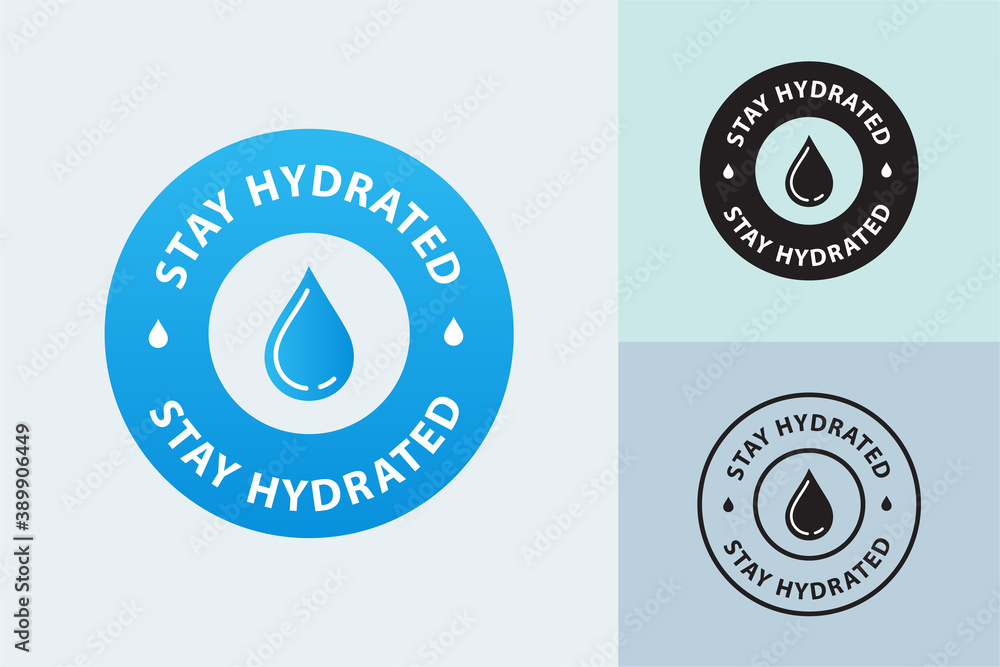 stay hydrated seal, vector illustration, Drink More Water Stock Vector ...