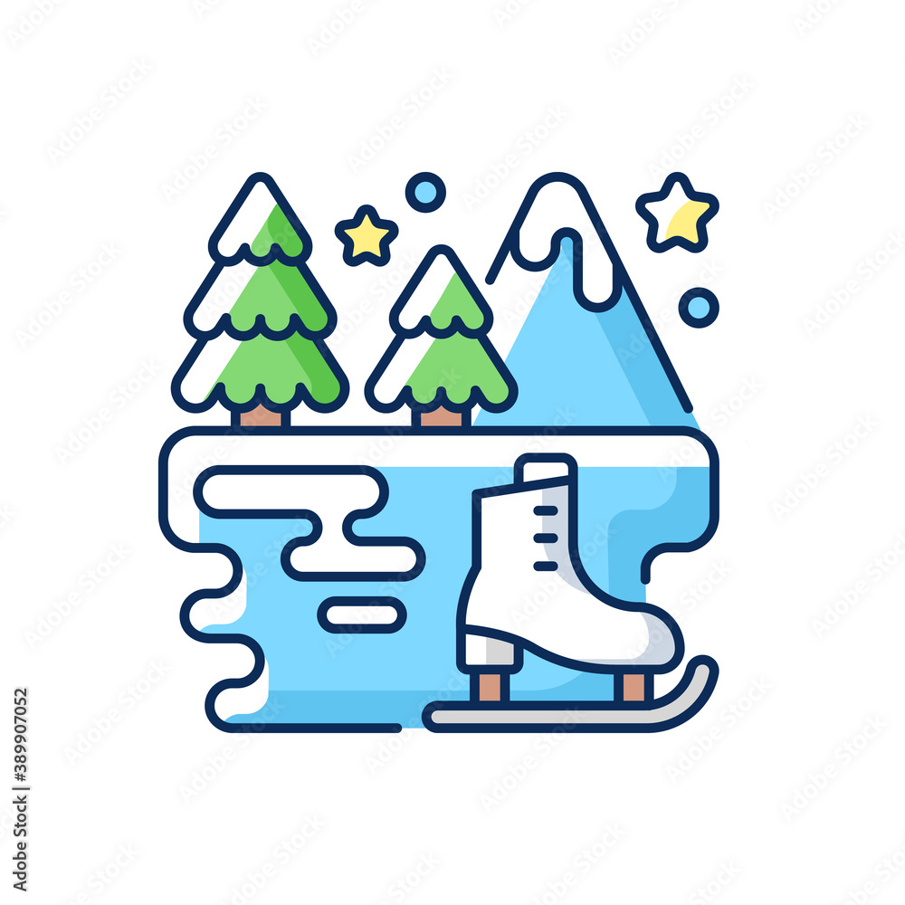 Outdoor Ice Rink Clip Art