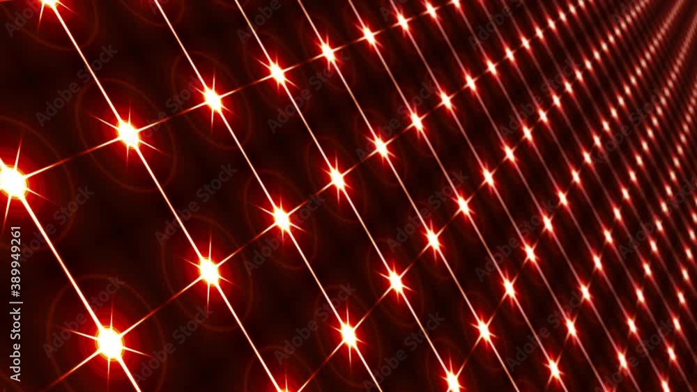 4K 3D seamless loop animation abstract electric light grid matrix ...