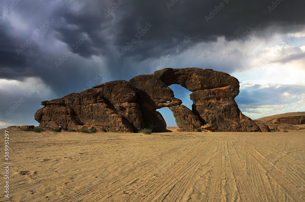 Beautiful desert rock formation at Al Ula, Saudi Arabia Stock Photo ...