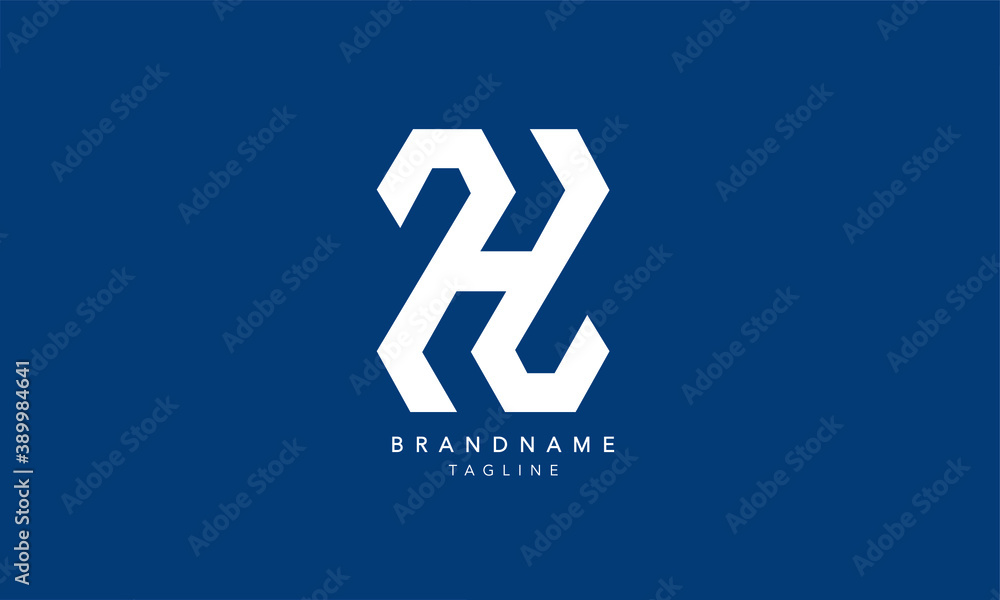 Alphabet letters Initials Monogram logo ZH, HZ, Z and H Stock Vector ...