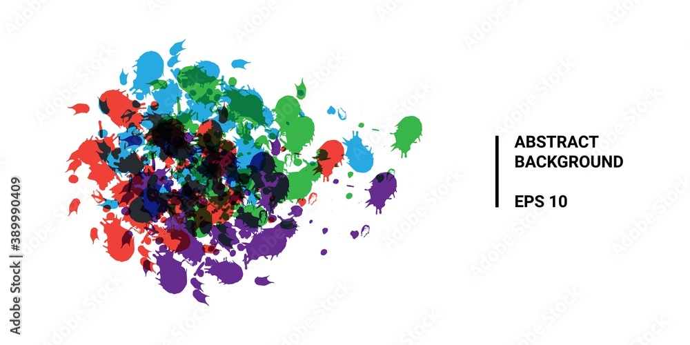 abstract vector splatter paint color design background. vector splatter ...