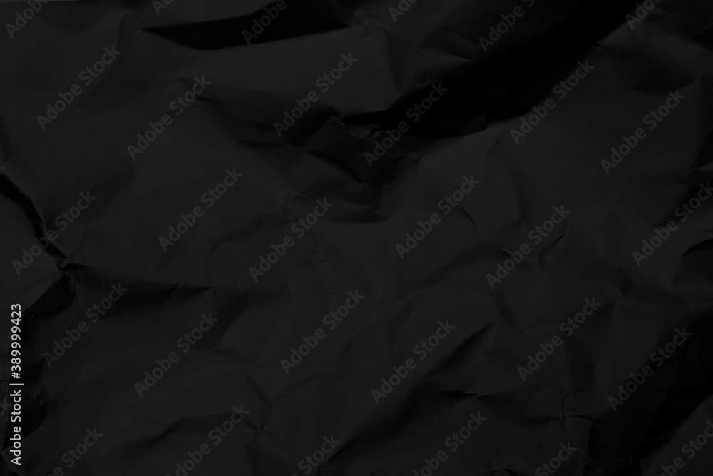 Black crumpled paper texture background. Black wrinkled paper texture ...