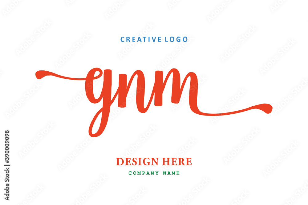 GNM lettering logo is simple, easy to understand and authoritative Stock Vector | Adobe Stock