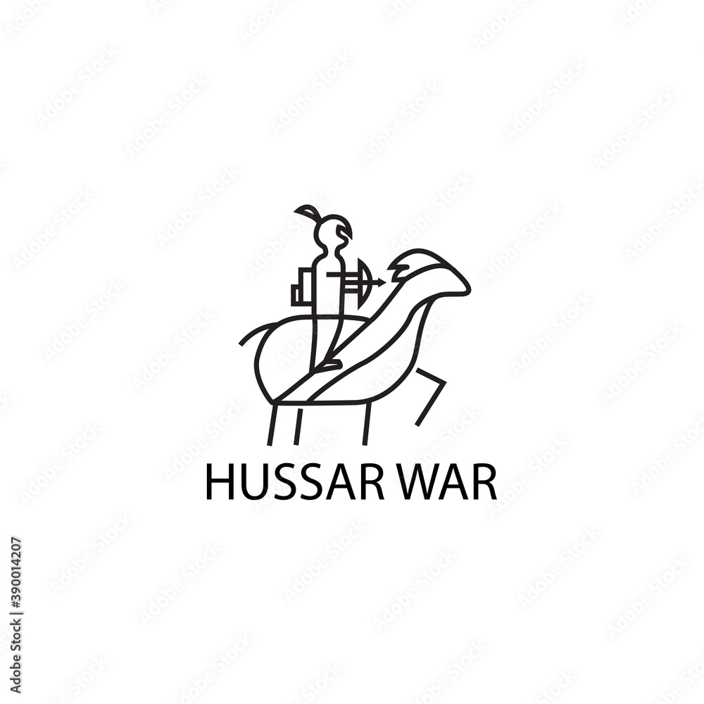 Hussar War Logo Simple Symbols Stock Vector | Adobe Stock
