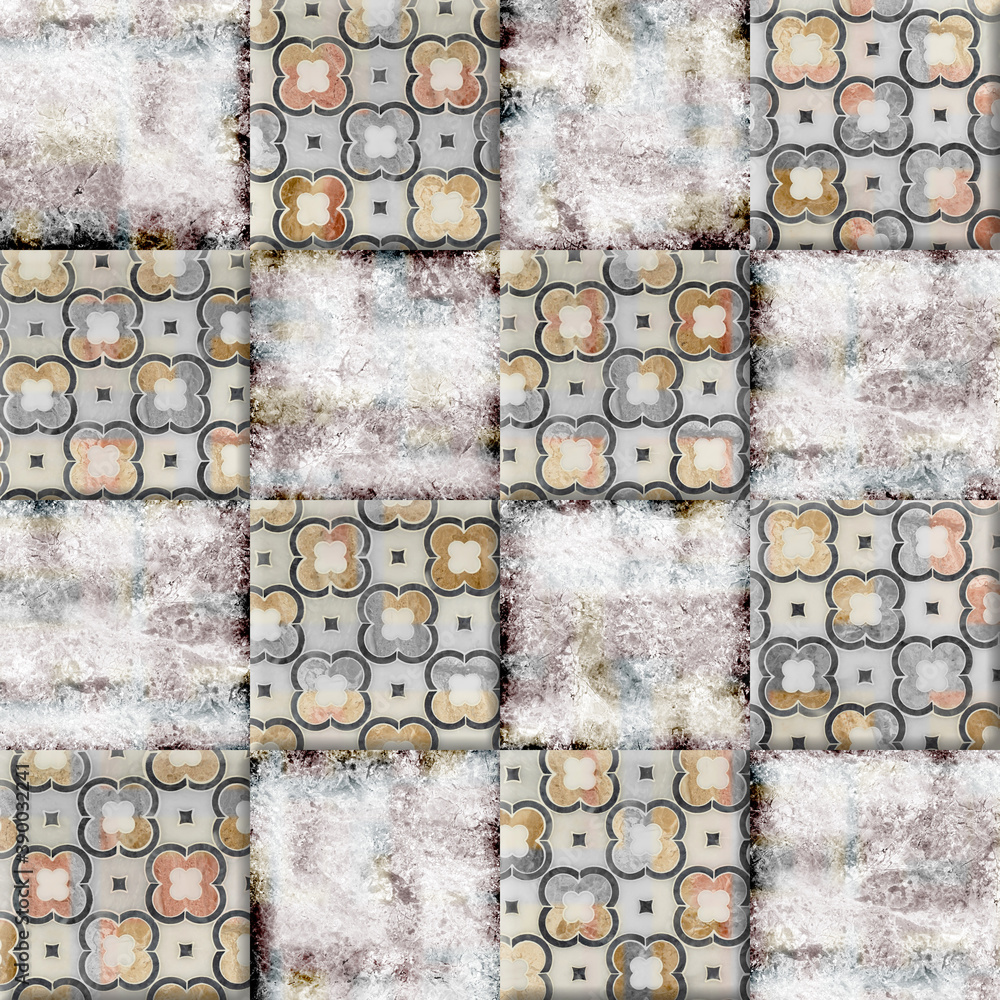 Decorative ceramic tiles with a glare and a natural stone texture ...