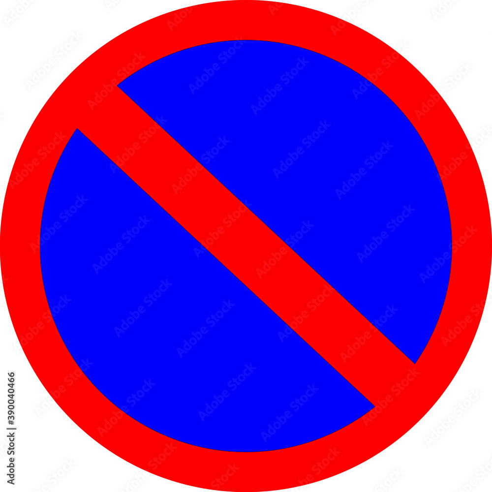 Traffic sign. Stop and parking prohibited sign. Stock Vector | Adobe Stock