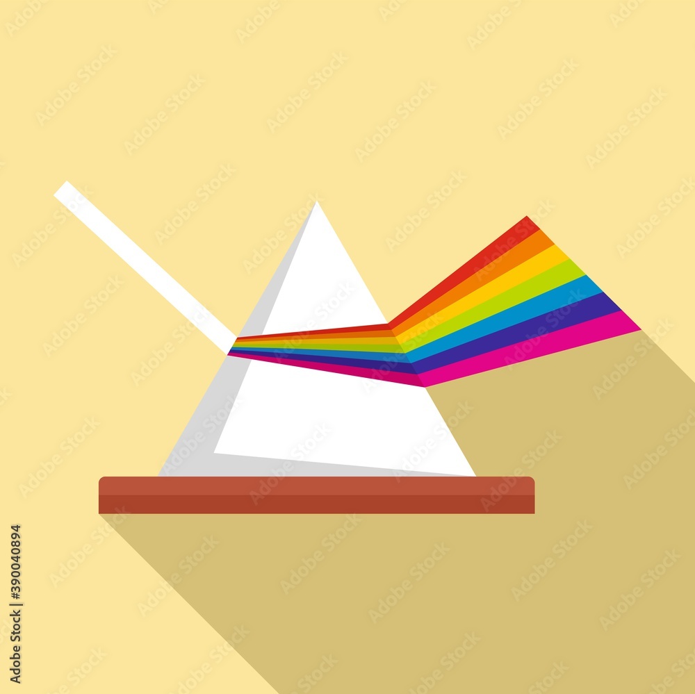 Light dispersion icon. Flat illustration of light dispersion vector ...